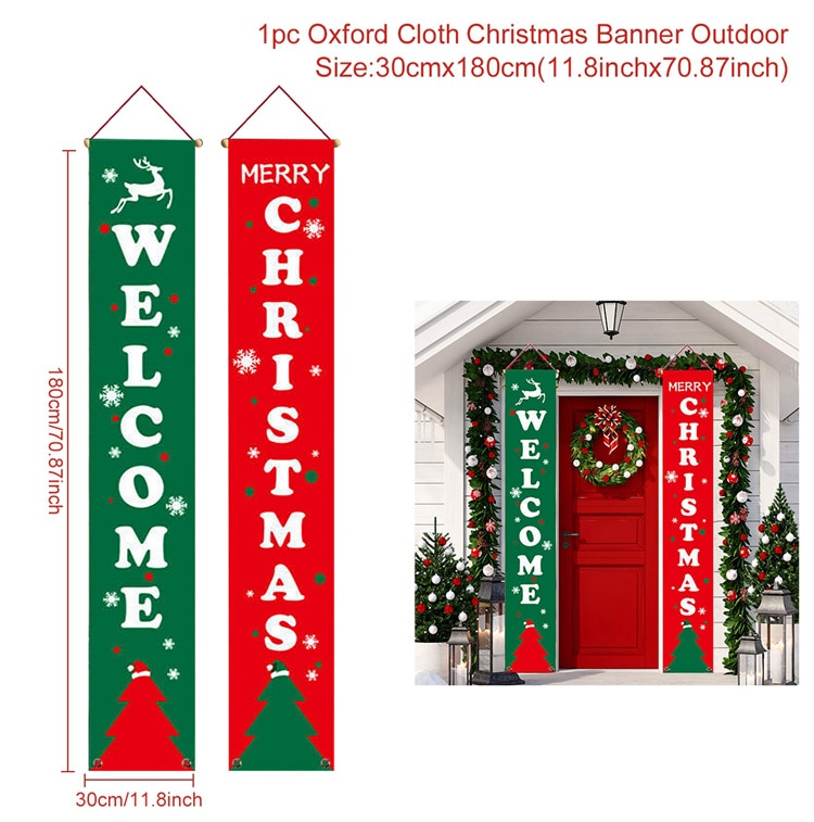 Merry Christmas Hanging Door Banner — Luxenmart Not Sold in Stores